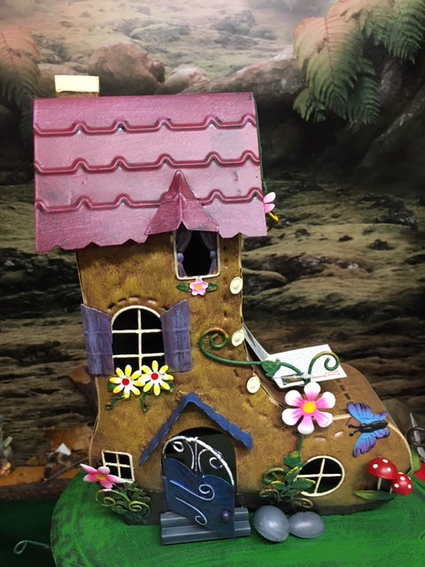 Leather boot fairy house – Finding Fairies