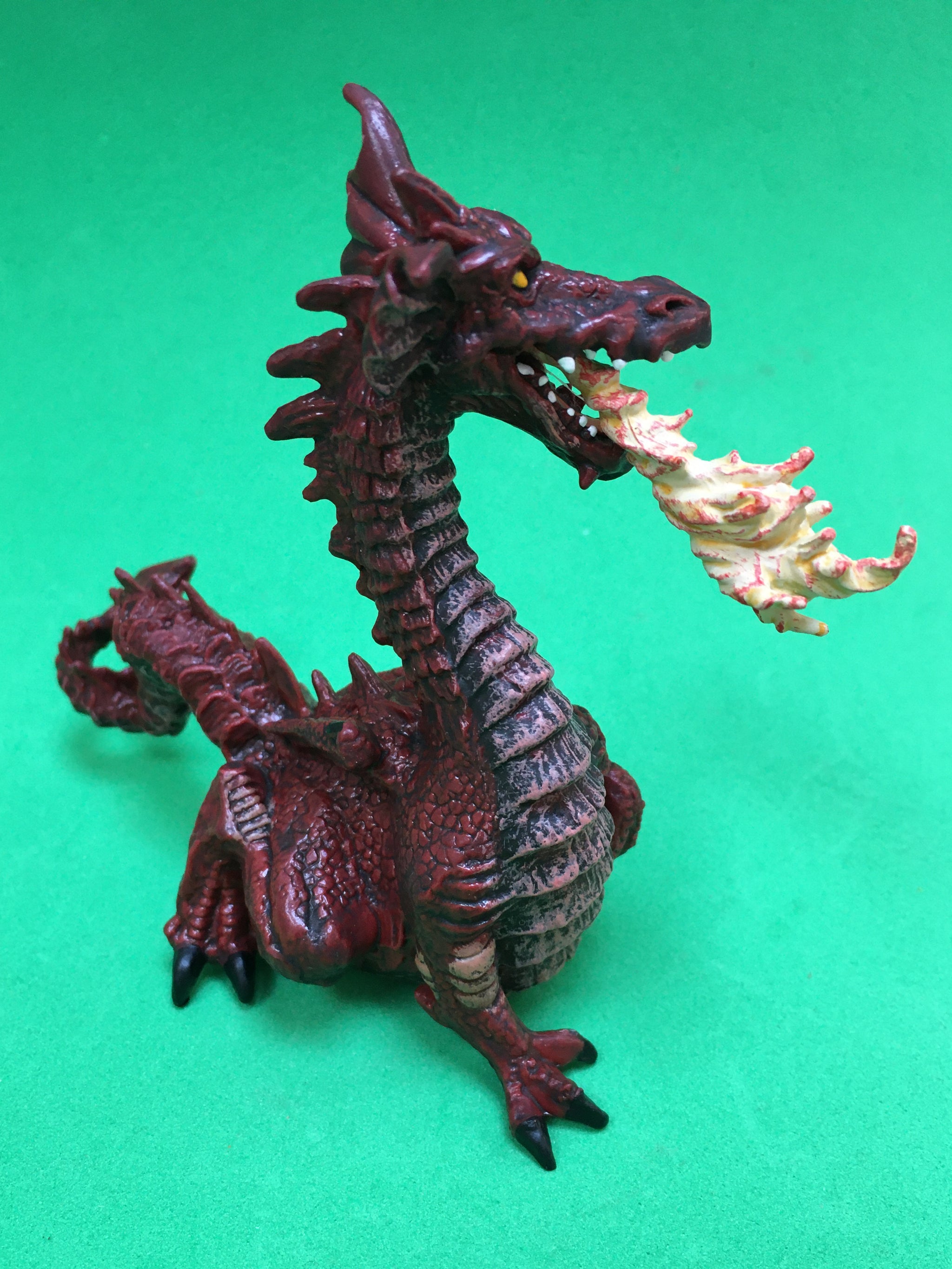 Red Dragon Breathing Fire Mythical Red Dragon Breathing Fire, Fantasy